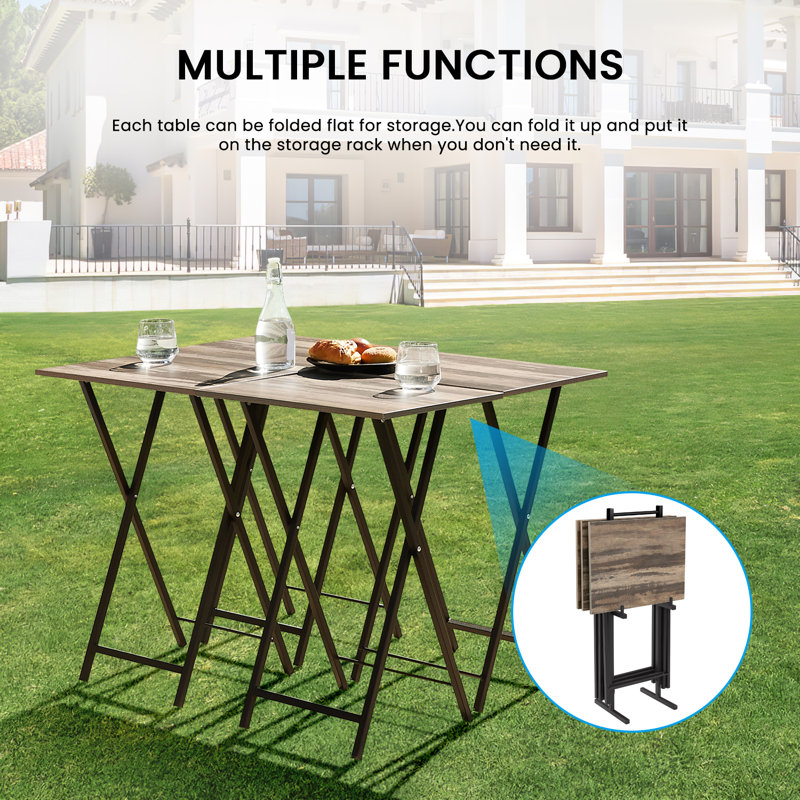 Healthomse 18.9'' Rectangular Portable Folding Table | Wayfair